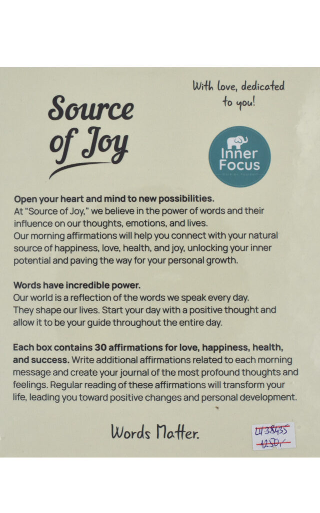 SOURCE OF JOY-AFFIRMATIONS FOR HAPPINESS - Клуб Матица